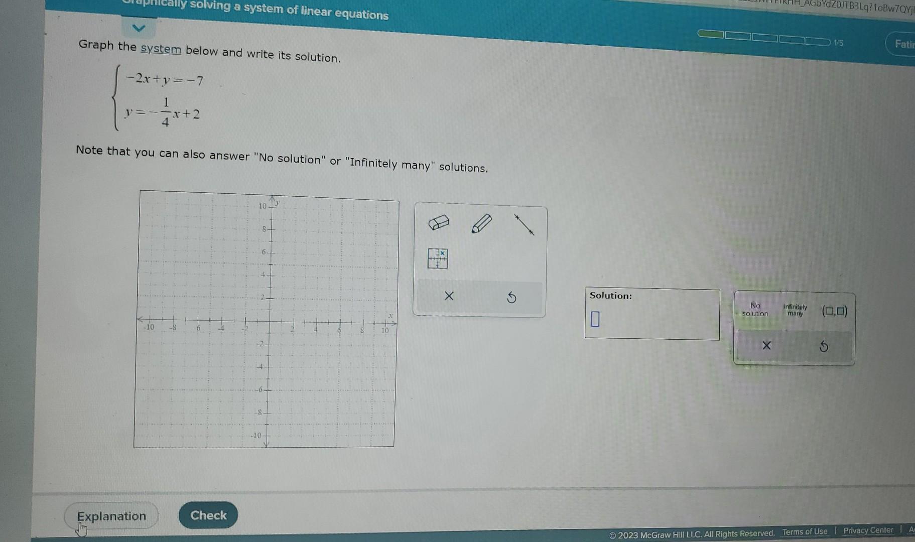 Solved Graph the system below and write its solution. | Chegg.com