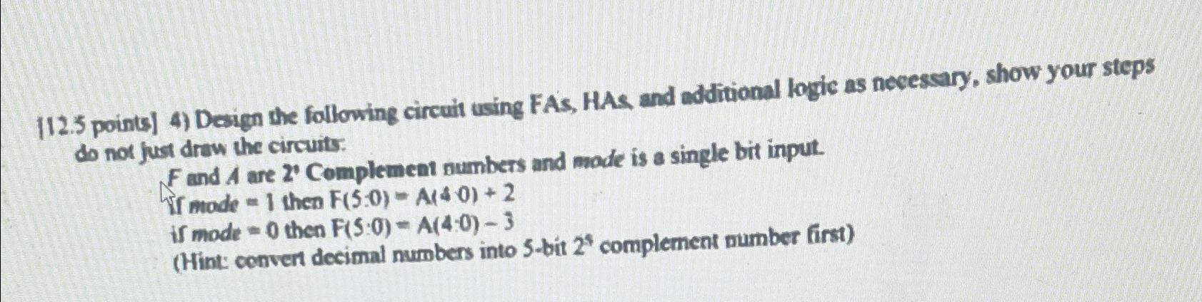 [12.5 ﻿points] 4) ﻿Design the following circuih using | Chegg.com
