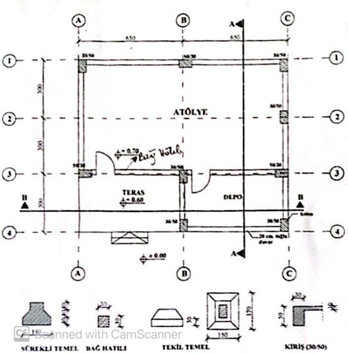 Solved Draw Using autocad the AA and BB sections of the | Chegg.com