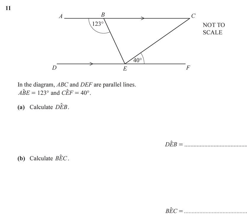 Solved AB^E=123∘ and CE^F=40∘. (a) Calculate DE^B. (b) | Chegg.com Solved AB^E=123∘ and CE^F=40∘. (a) Calculate DE^B. (b) | Chegg.com