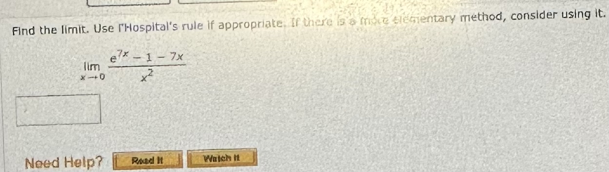 Solved Find the limit. ﻿Use rHospital's rule if appropriate. | Chegg.com