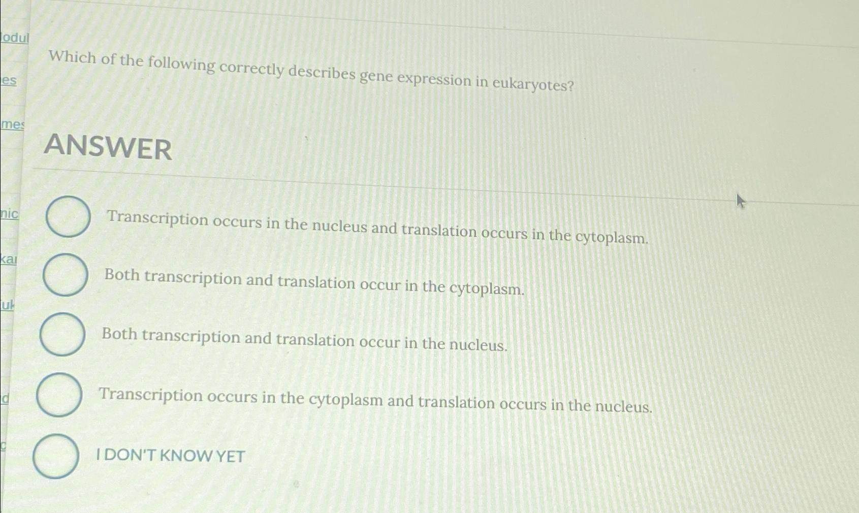 Solved Which of the following correctly describes gene | Chegg.com