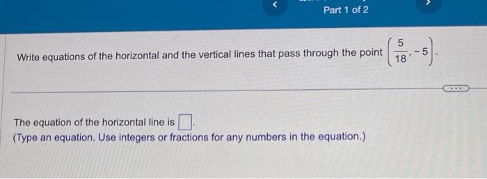 Solved Write equations of the horizontal and the vertical | Chegg.com