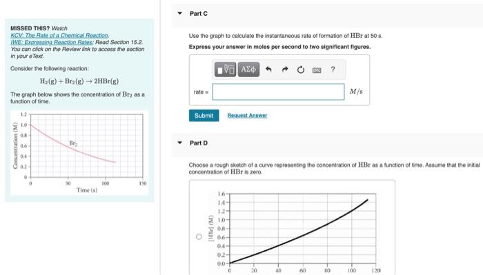 Solved MISSED THIS? Watch KCV The Bate of a Chemical | Chegg.com