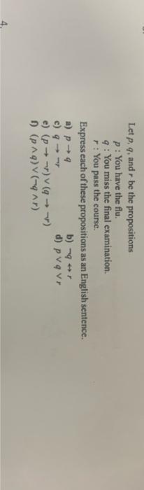 Solved Express each of these propositions as an English | Chegg.com