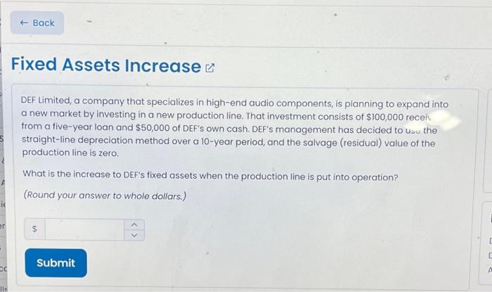 Solved DEF Limited, a company that specializes in high-end | Chegg.com