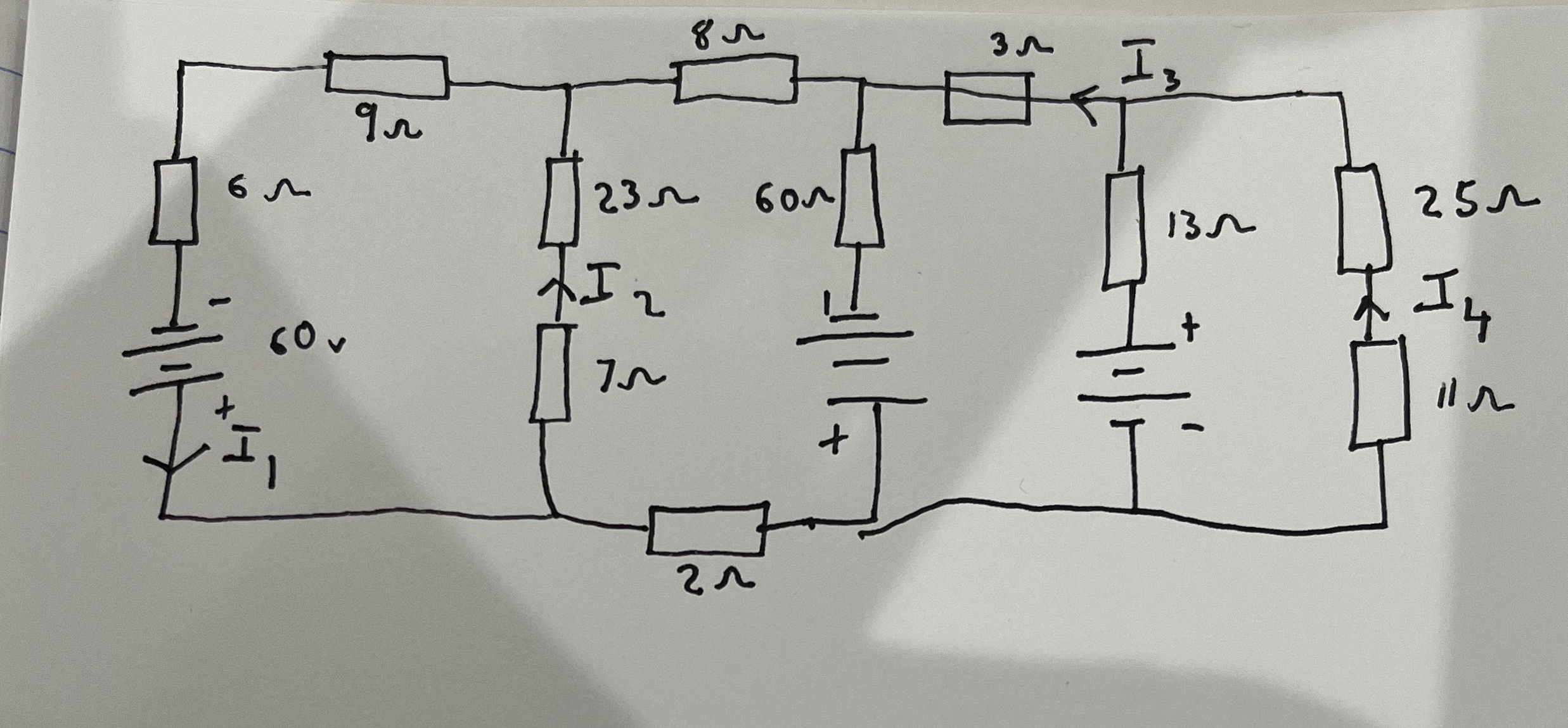 Solved Using Kirchhoff's laws. Solve the following circuit | Chegg.com