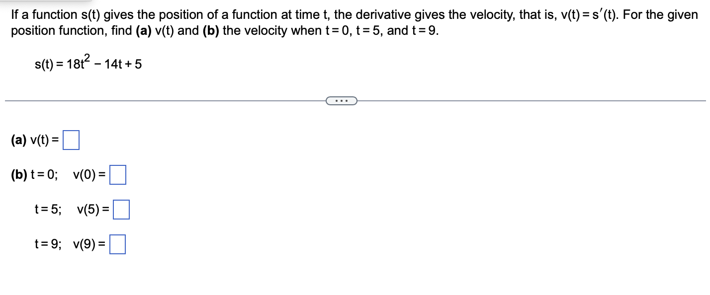 Solved If a function s(t) ﻿gives the position of a function | Chegg.com