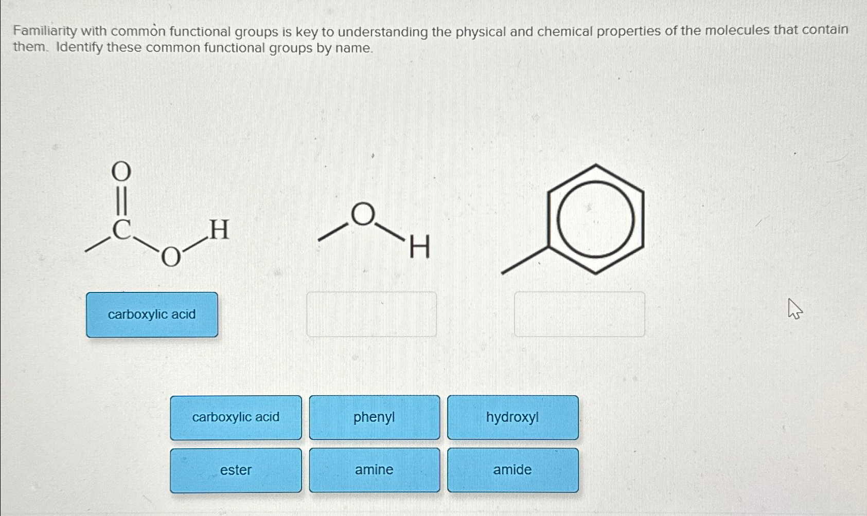 Solved Familiarity with common functional groups is key to | Chegg.com