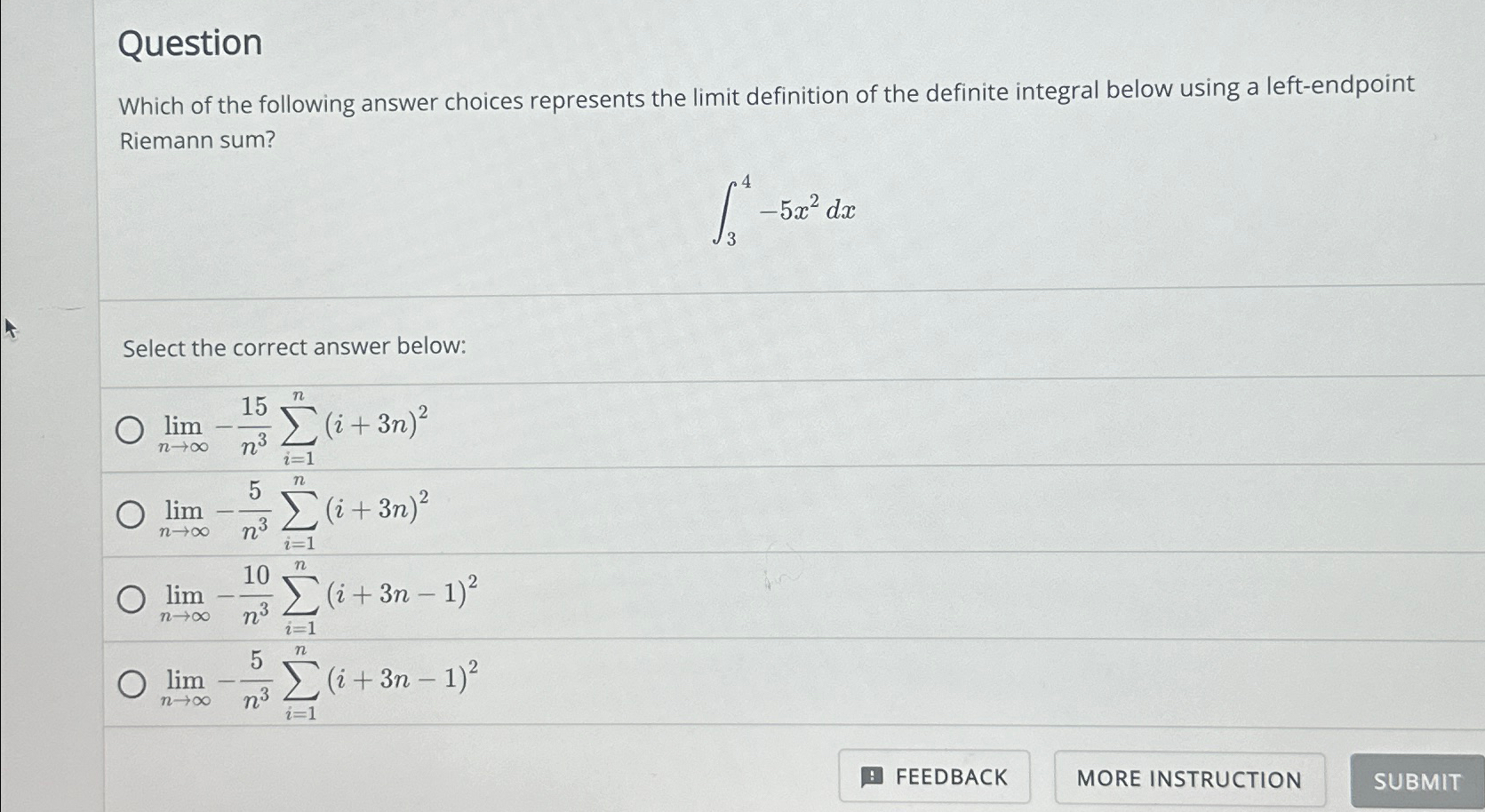 Solved QuestionWhich of the following answer choices | Chegg.com