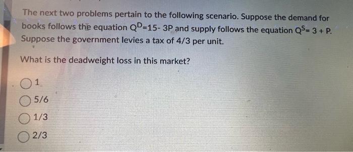Solved The next two problems pertain to the following | Chegg.com