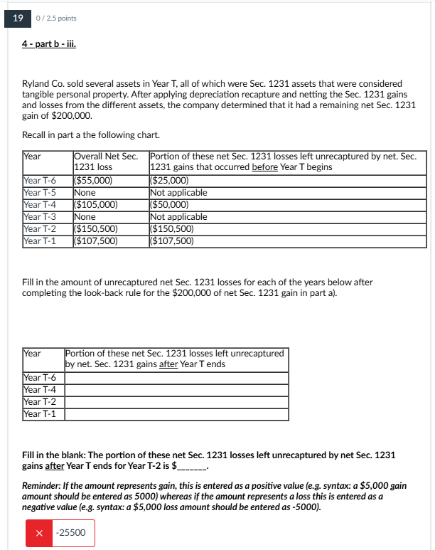 Solved Fill in the blank: The portion of these net Sec. 1231 | Chegg.com