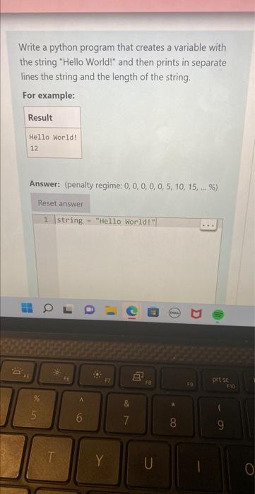 Solved Write a python program that creates a variable with | Chegg.com