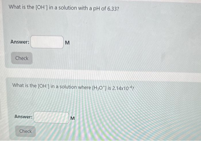 Solved What is the pH of a solution where [H3O+]=3.6×10−2 ? | Chegg.com