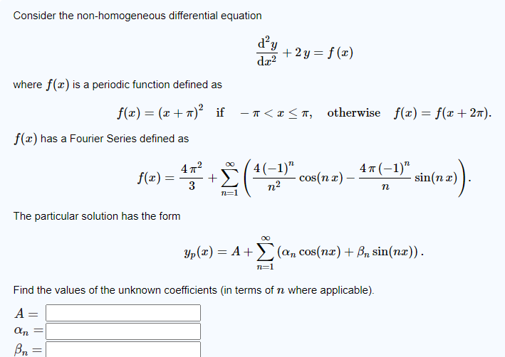 Solved Consider the non-homogeneous differential | Chegg.com