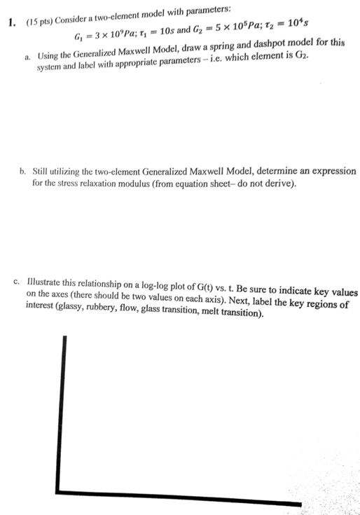 Solved by an EXPERT Consider a two-element model with | Chegg.com