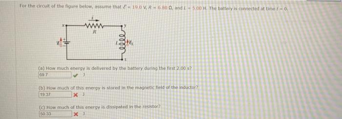 Solved For the circult of the figure below, assume that | Chegg.com