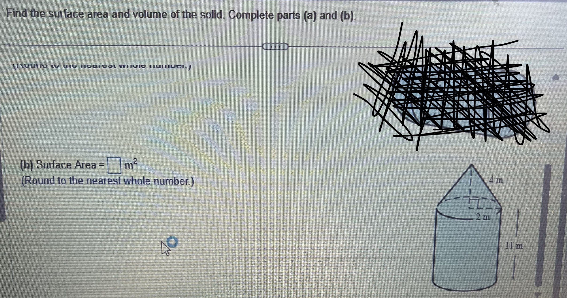 Solved Find the surface area and volume of the solid. | Chegg.com
