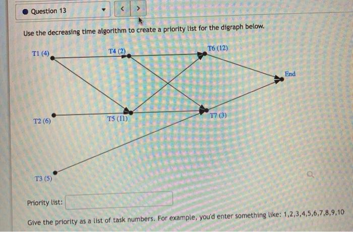 Solved Question 13 Use the decreasing time algorithm to | Chegg.com