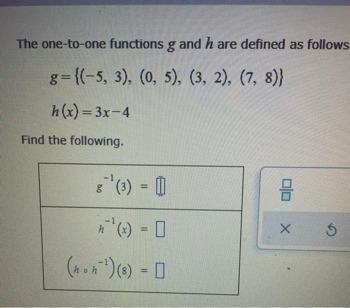 Solved For each pair of functions f and g below, find | Chegg.com