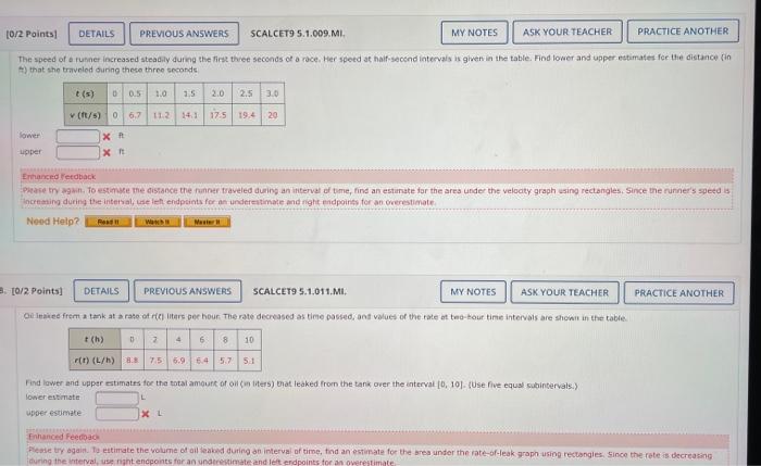 Solved 3. [0/3 Points] DETAILS PREVIOUS ANSWERS SCALCET9 | Chegg.com