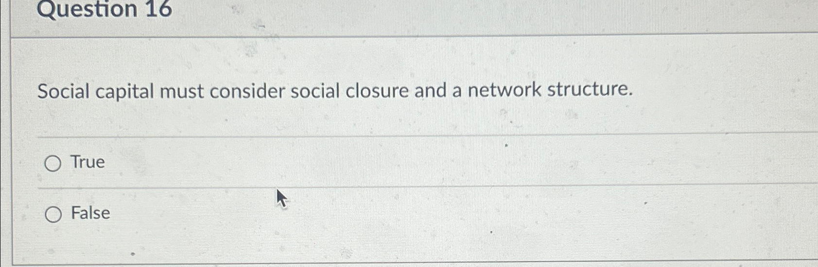 Question 16Social capital must consider social | Chegg.com