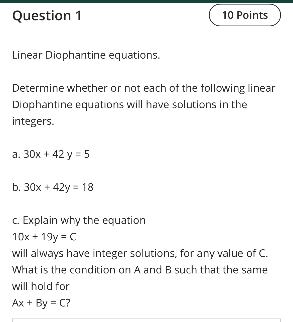 Solved Question 1linear Diophantine Equations Determine