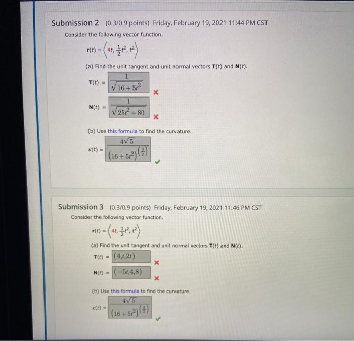 Solved Consider the following vector function. r(t) (a) Find | Chegg.com