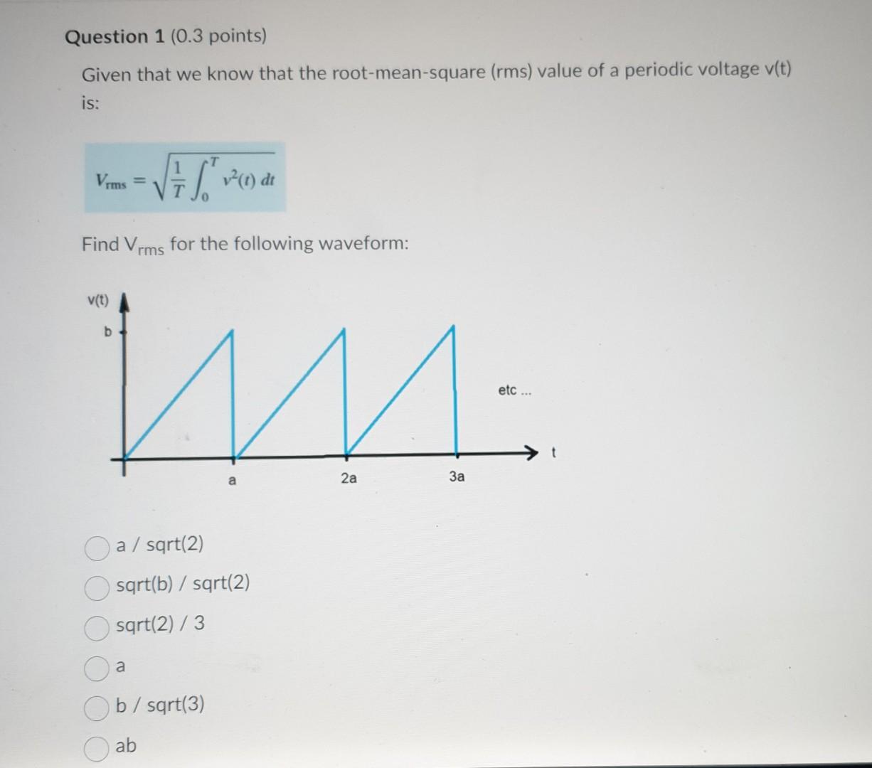 Solved Given that we know that the root-mean-square (rms) | Chegg.com