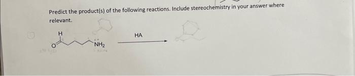 Solved Predict the product(s) of the following reactions. | Chegg.com