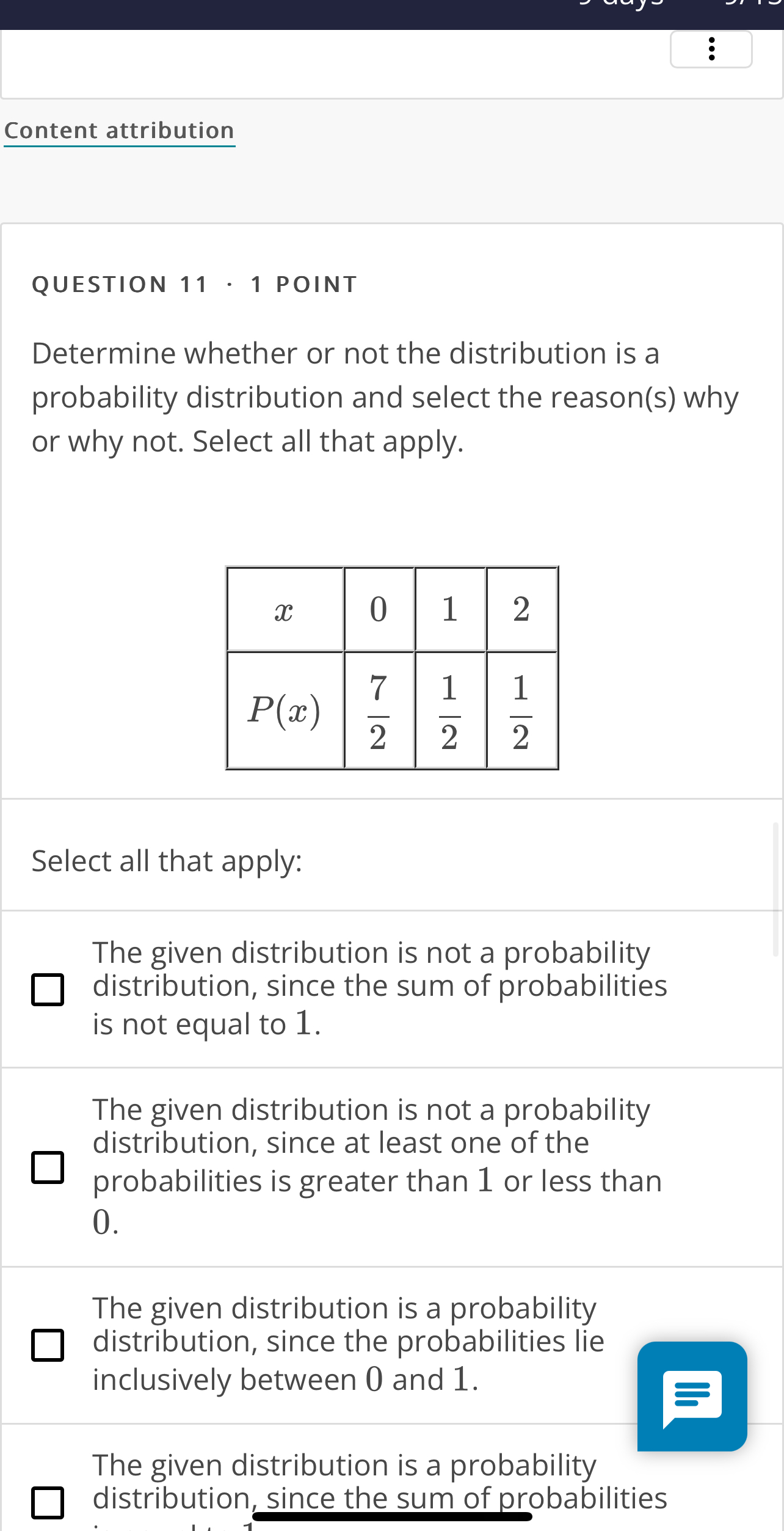 Solved Content attributionQUESTION 11 - 1 POINTDetermine | Chegg.com Solved Content attributionQUESTION 11 - 1 POINTDetermine | Chegg.com