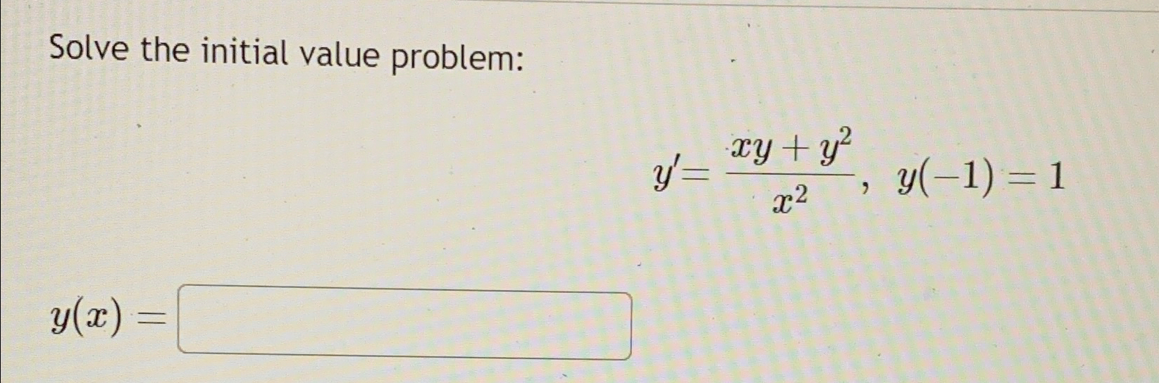 Solved Solve the initial value | Chegg.com