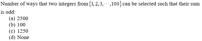 Solved Number of ways that two integers from {1,2,3,⋯,100} | Chegg.com