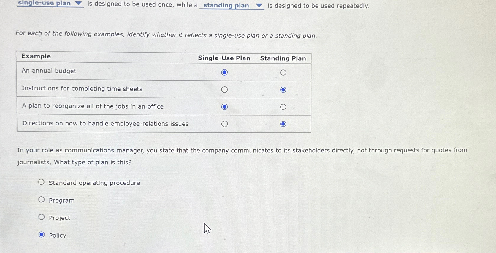 single-use plan grad is designed to be used once, | Chegg.com