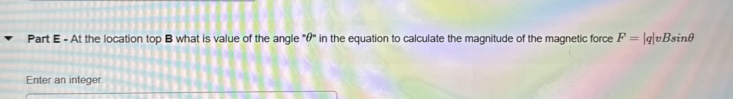 Solved Part E - ﻿At the location top B ﻿what is value of the | Chegg.com