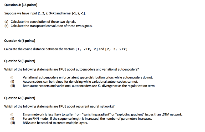 Solved Question 3: Suppose we have input 1,2,2,3+x ﻿and | Chegg.com