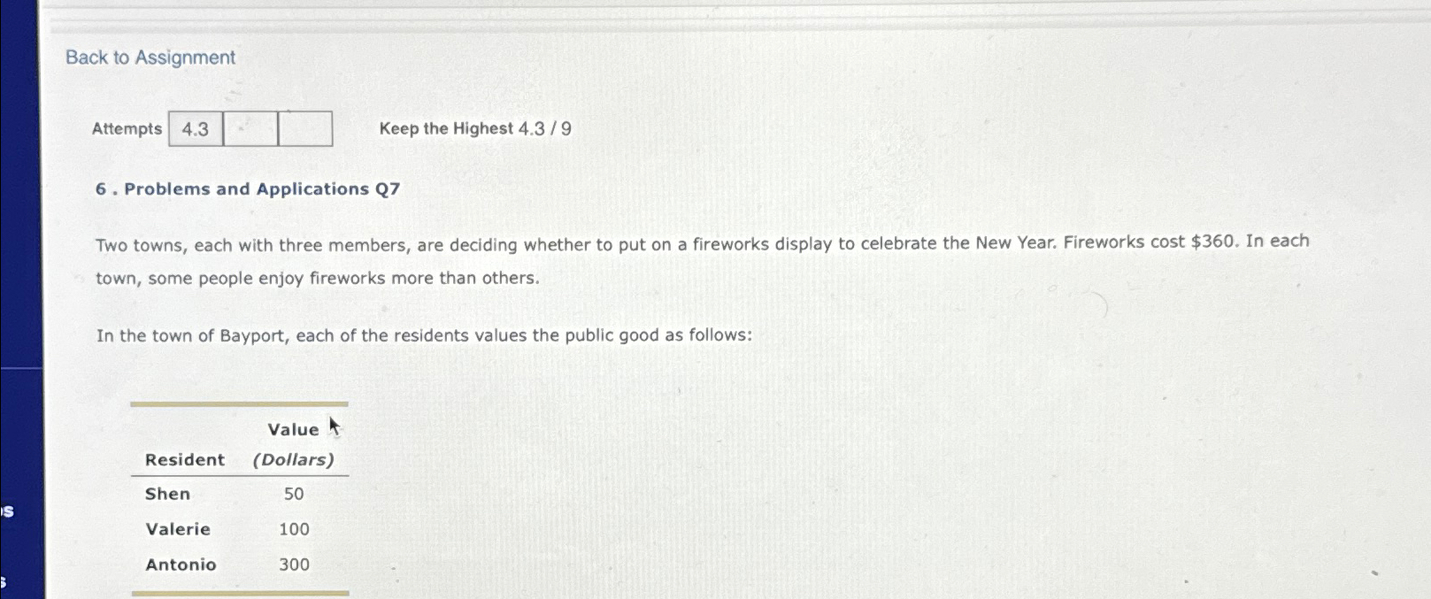 Back to AssignmentAttempts 4.3Keep the Highest 4.396. | Chegg.com