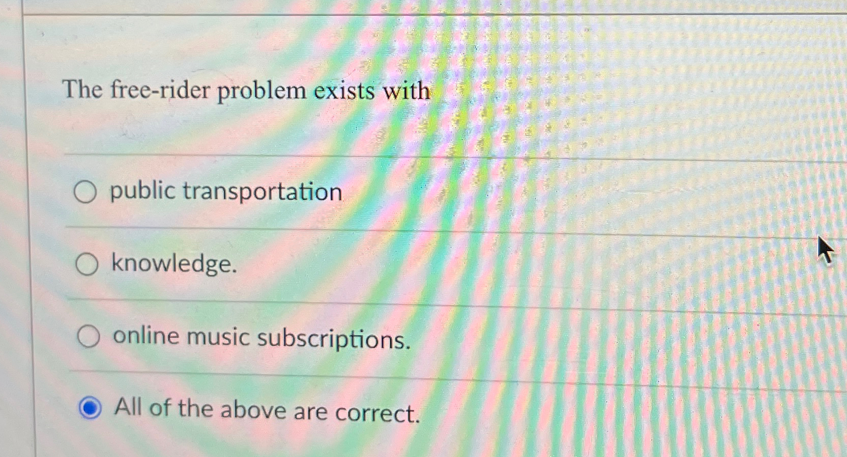 Solved The free-rider problem exists withpublic | Chegg.com