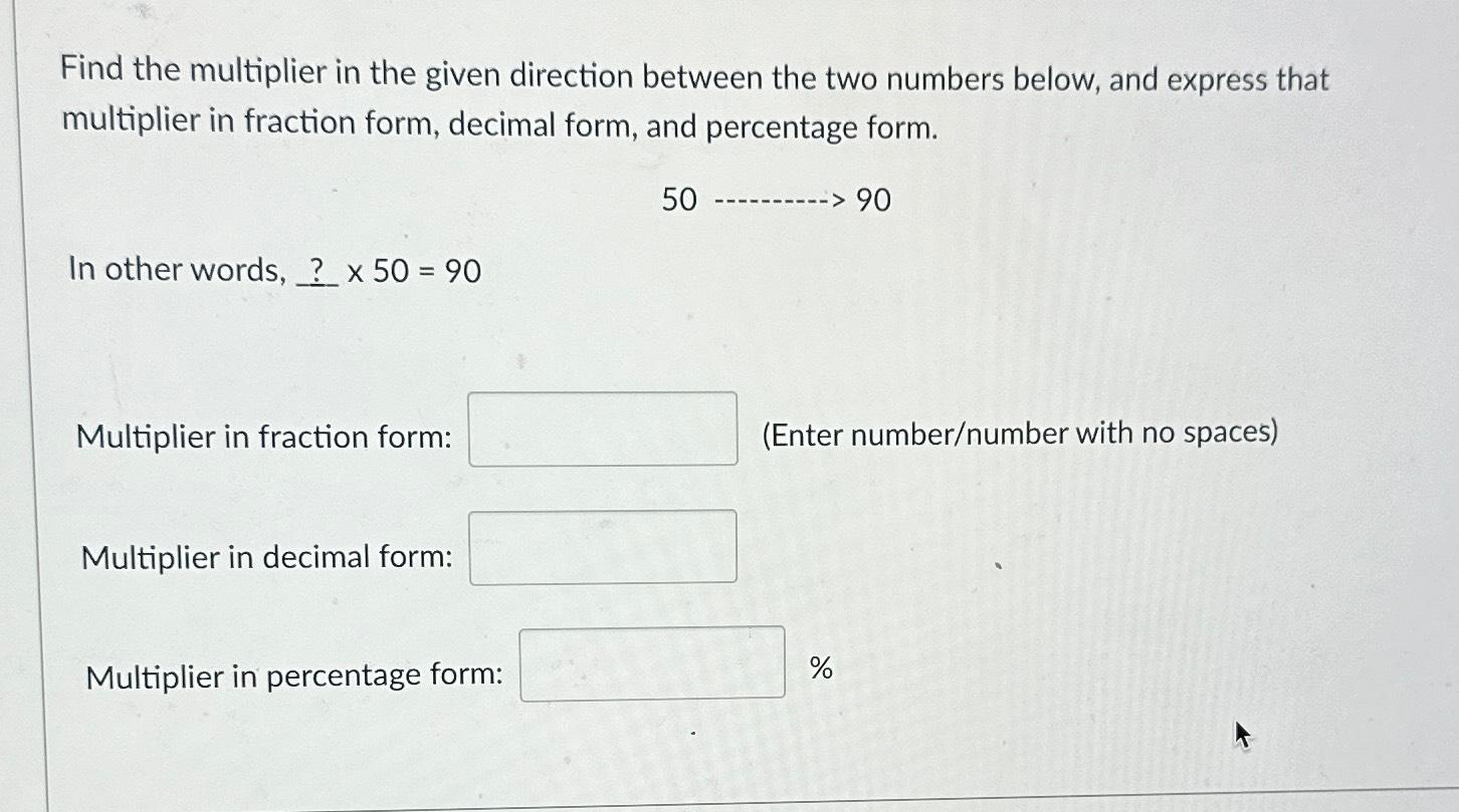 Solved Find the multiplier in the given direction between | Chegg.com