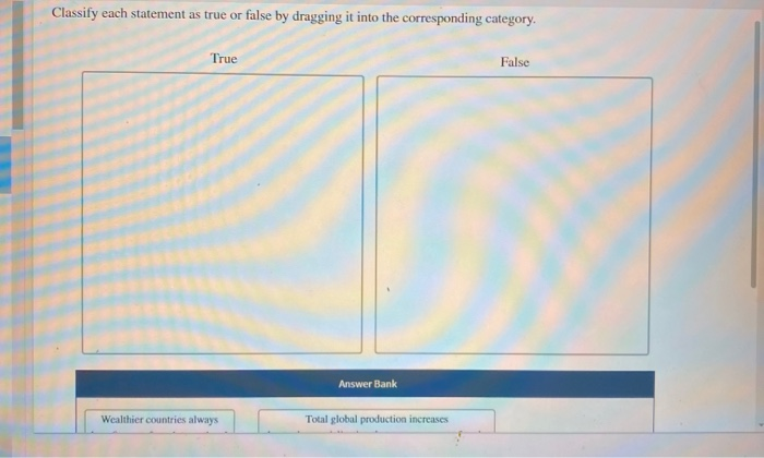 Classify each statement as true or false by dragging | Chegg.com