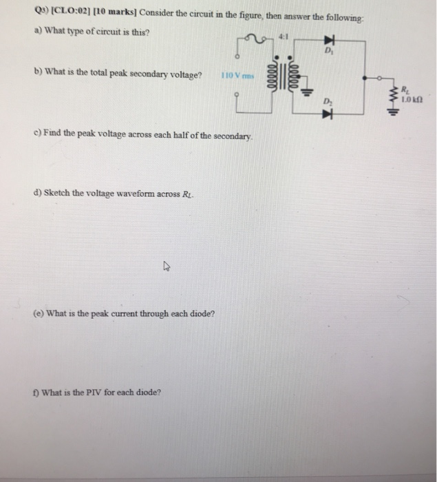 Solved Determine the peak-to-peak ripple and dc output | Chegg.com