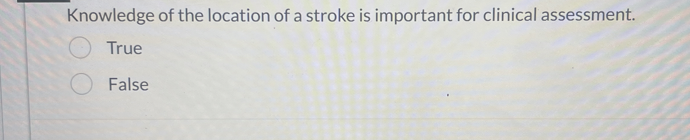Solved Knowledge of the location of a stroke is important | Chegg.com