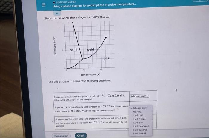 Consider The Phase Diagram For Substance X Study The Followi