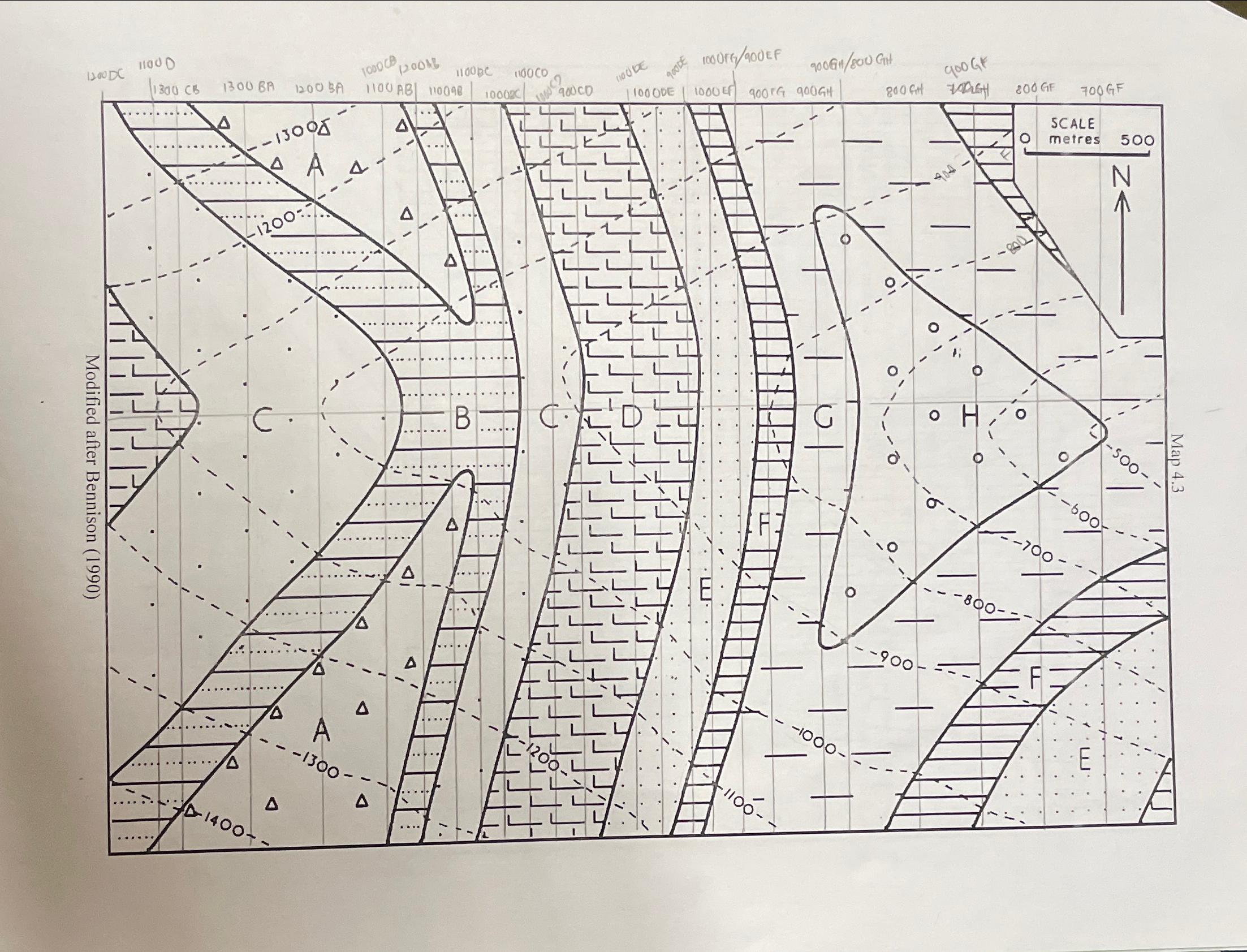 Solved EXERCISE 4.1x. ﻿Observe the pattern of shale in Map | Chegg.com