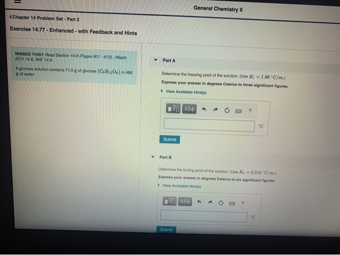 Solved General Chemistry II | Chegg.com