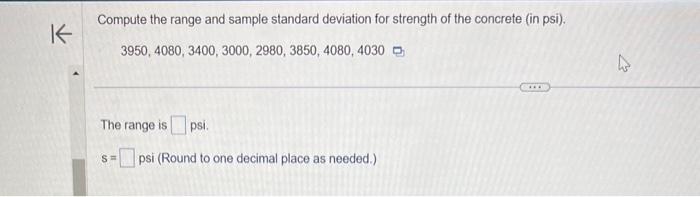 Solved Compute the range and sample standard deviation for | Chegg.com