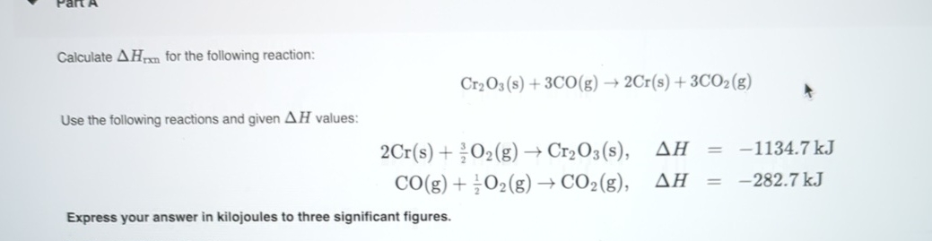 Solved Calculate ΔHrxn ﻿for the following | Chegg.com