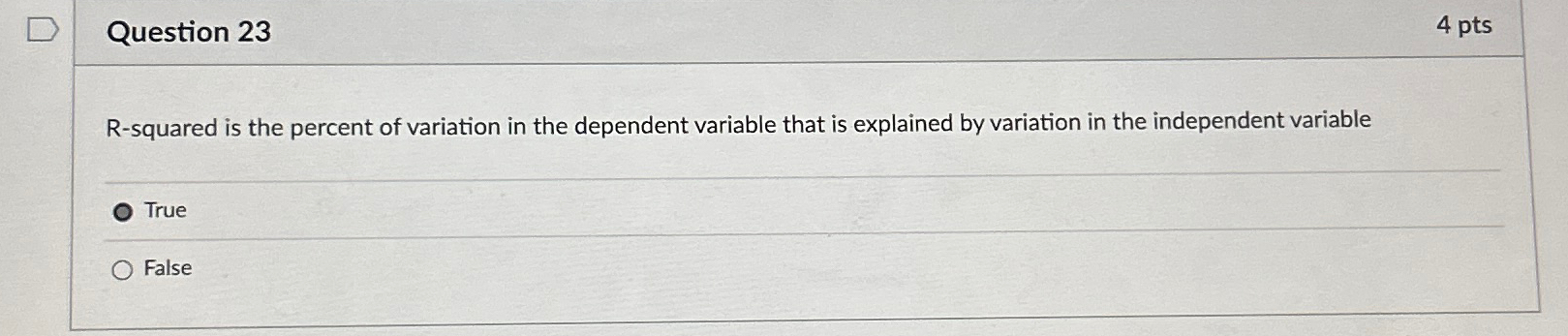 Solved Question 234 ﻿ptsR-squared is the percent of | Chegg.com