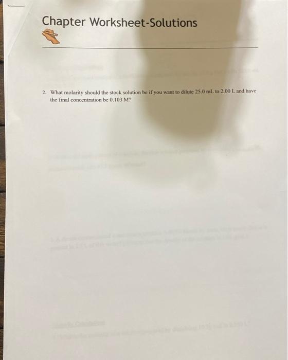 Solved Chapter Worksheet-Solutions Mass Rercent Calculations | Chegg.com