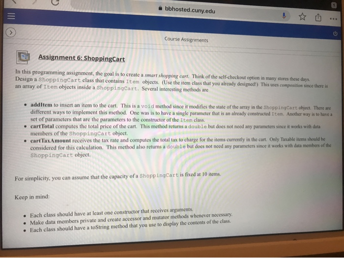 Solved bbhosted.cuny.edu Course Assignments Assignment 6: | Chegg.com